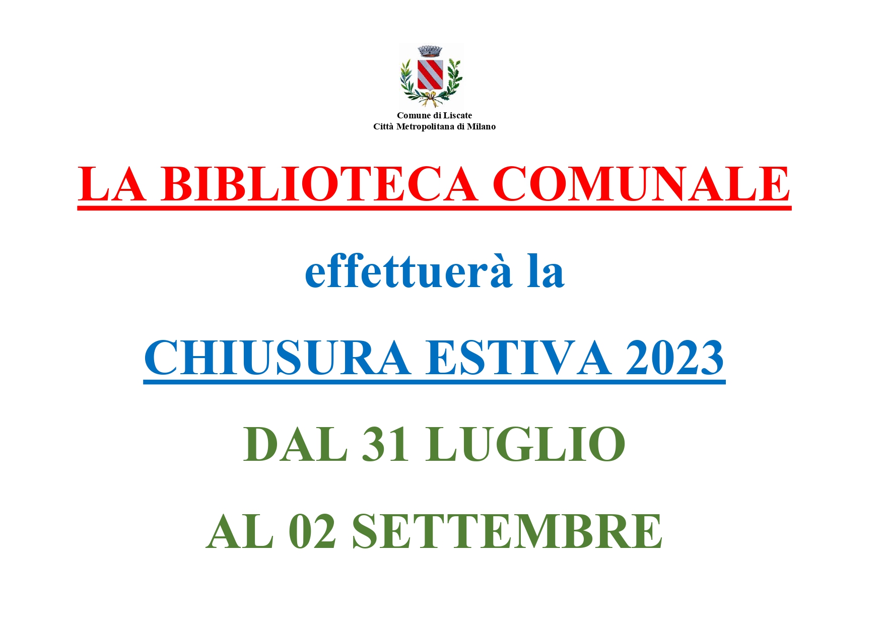 Comune di Liscate - Città metropolitana di Milano : Comune di Liscate