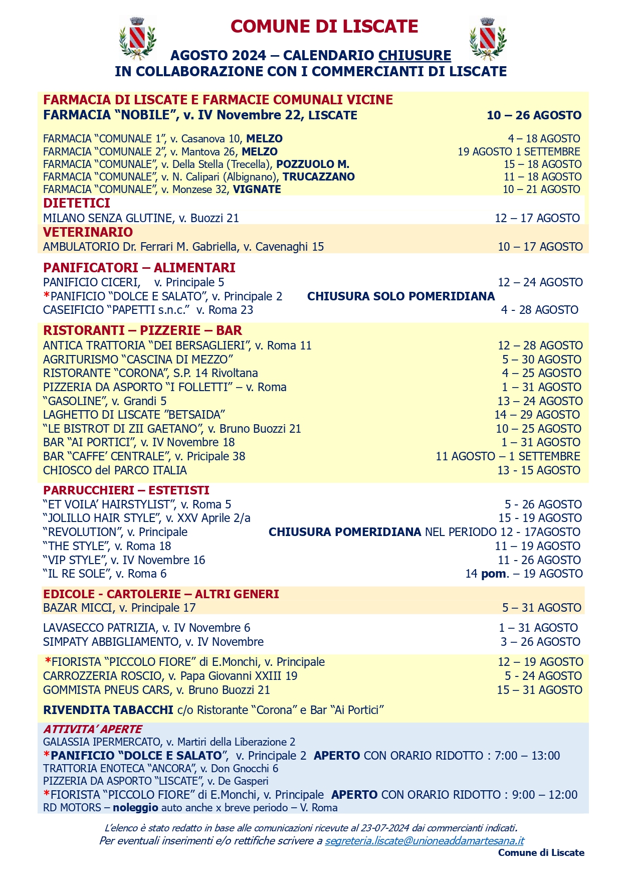 Comune di Liscate - Città metropolitana di Milano : Comune di Liscate