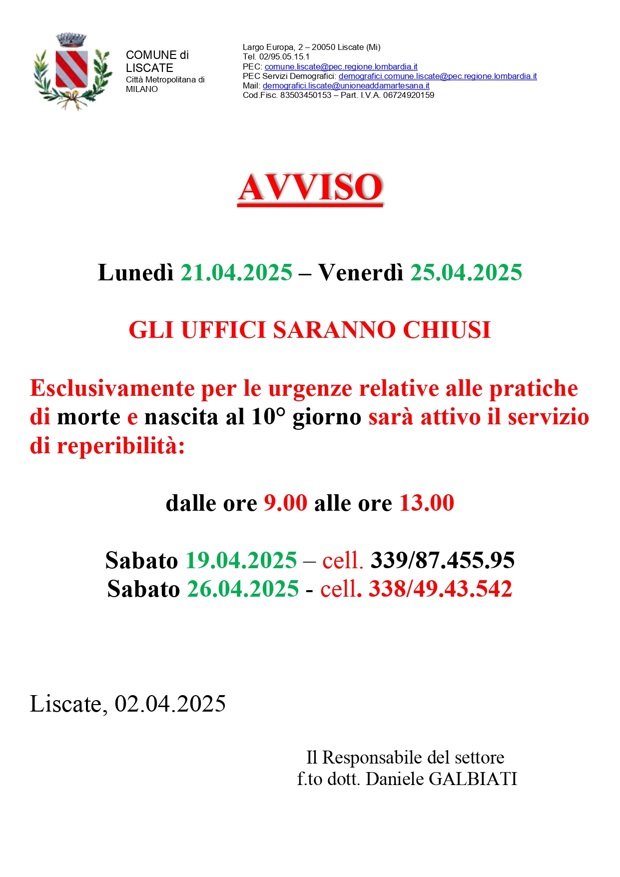 Comune di Liscate - Città metropolitana di Milano : Comune di Liscate